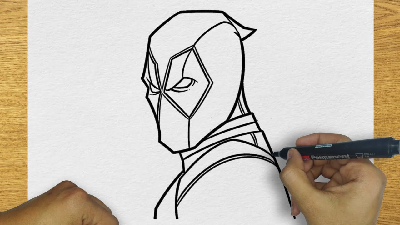 HOW TO DRAW DEADPOOL | STEP BY STEP | DRAWING DEADPOOL EASY - YouTube