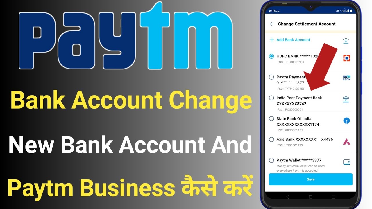 Paytm Business Change Settlement Account Kase Kare | Paytm Business ...
