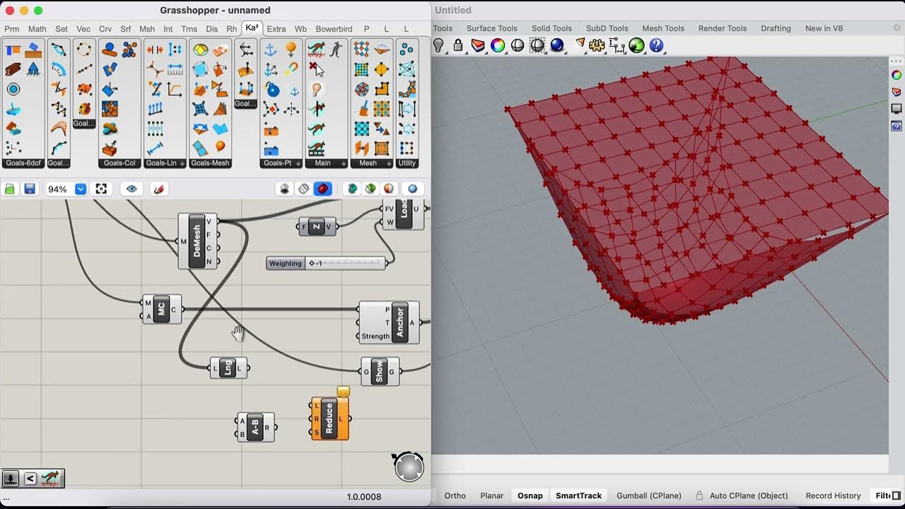 Parametric Design Grasshopper Tutorial 3 | Class 2 | Simulating a Tensile Structure with ...