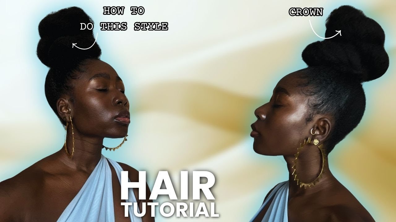 Easy Natural hair style tutorial | Chunky Ponytail - YouTube