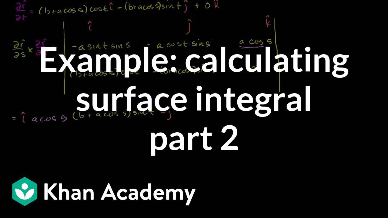 Example of calculating a surface integral part 2 | Multivariable ...