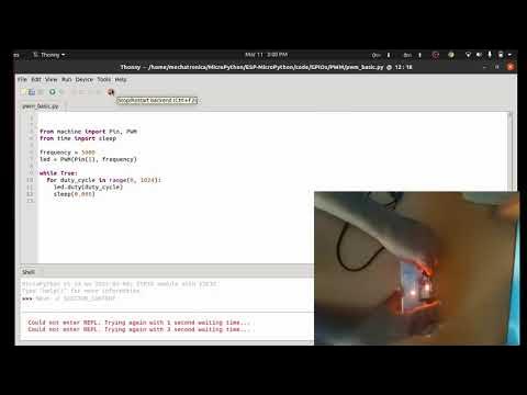MicroPython Tutorials: PWM – Pulse Width Modulation MicroPython ESP8266 and ESP32 - YouTube