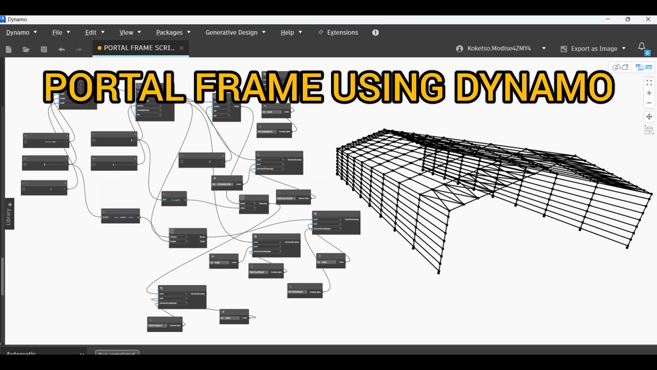 DYNAMO - Portal Frame in Revit. - YouTube