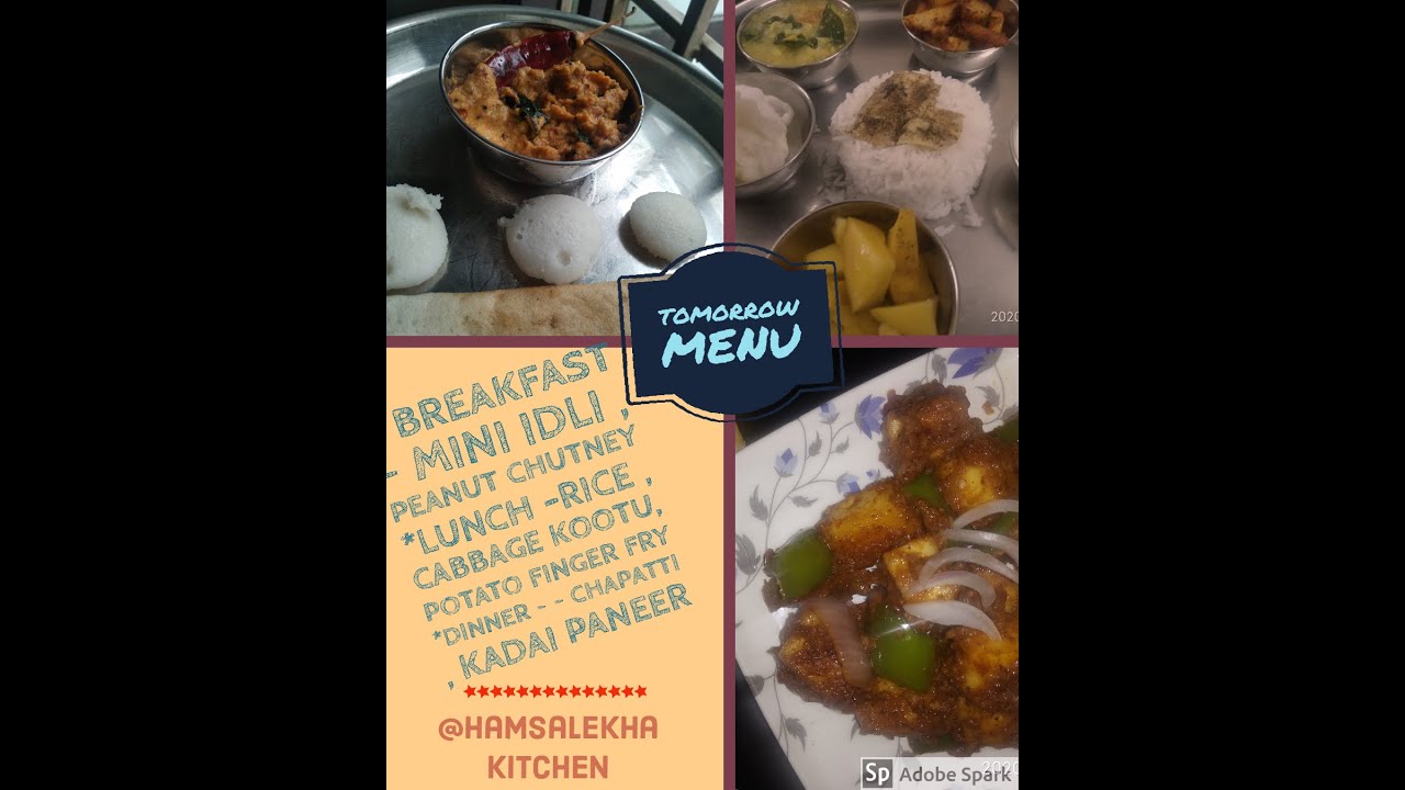 TOMORROW MENU - YouTube