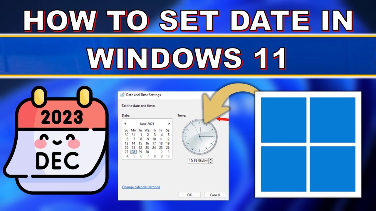 How to set date in Windows 11 - YouTube