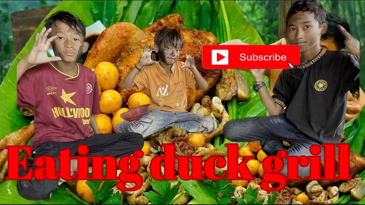 The Best Yummy Cooking Grill Duck with an Amazing Country Village Scene ...