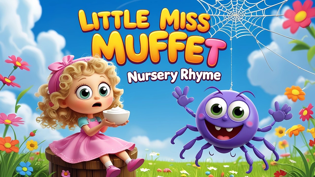Little Miss Muffet Nursery Rhyme | Animated Kids Song | Nursery Rhymes ...