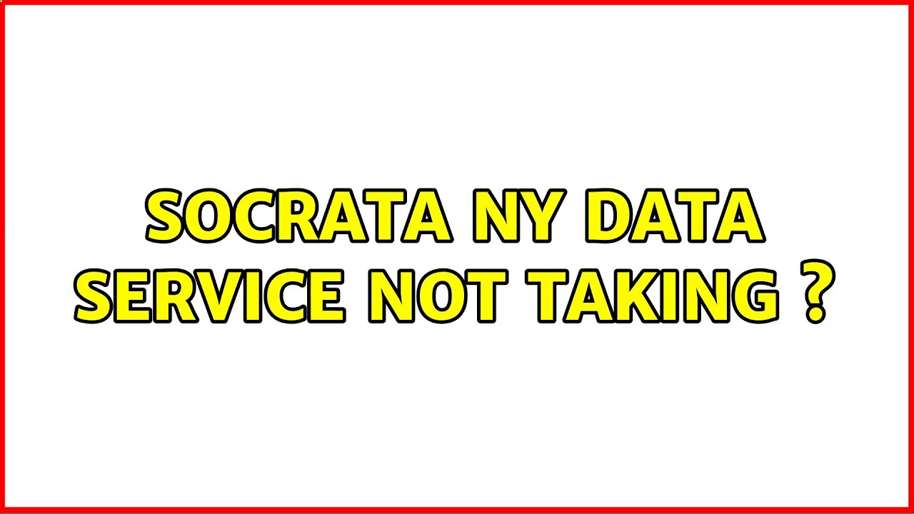 socrata ny data service not taking $where? - YouTube