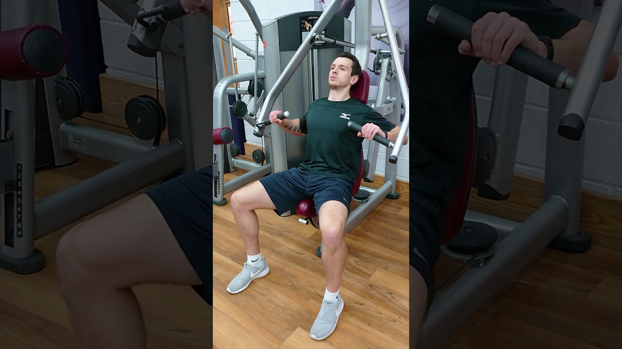 Chest press exercise - YouTube