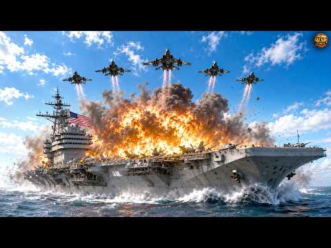 Terrifying! US Aircraft Carrier Bombarded by Russian Fighter Jets in the Strait of Hormuz - ARMA 3