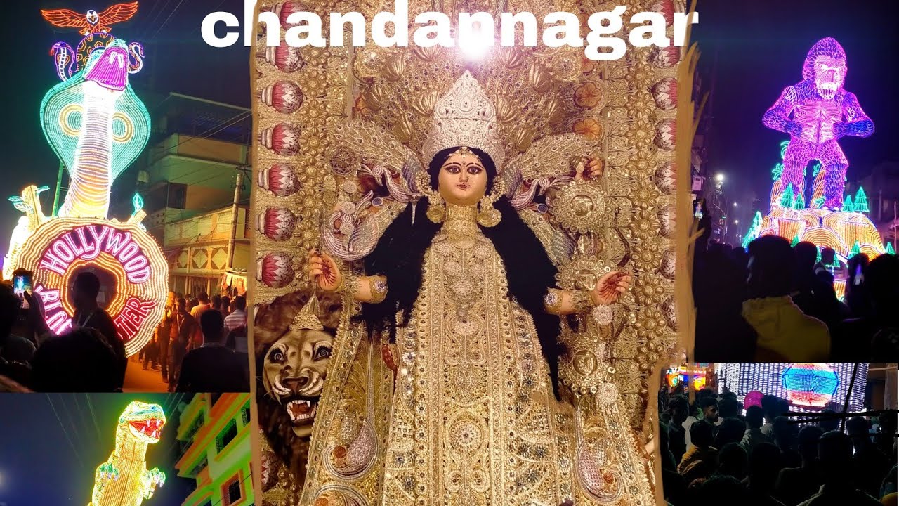 chandannagar jagadhatri puja visarjan || chandannagar lighting 2022 ...