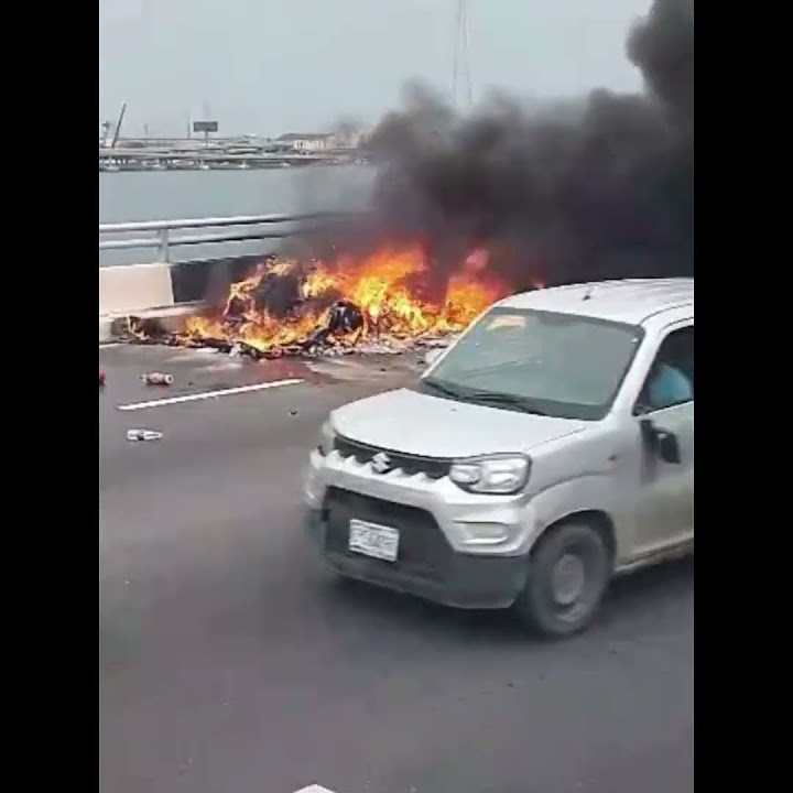 Darey Art Alade was involved in a car fire accident on 3rd mainland ...