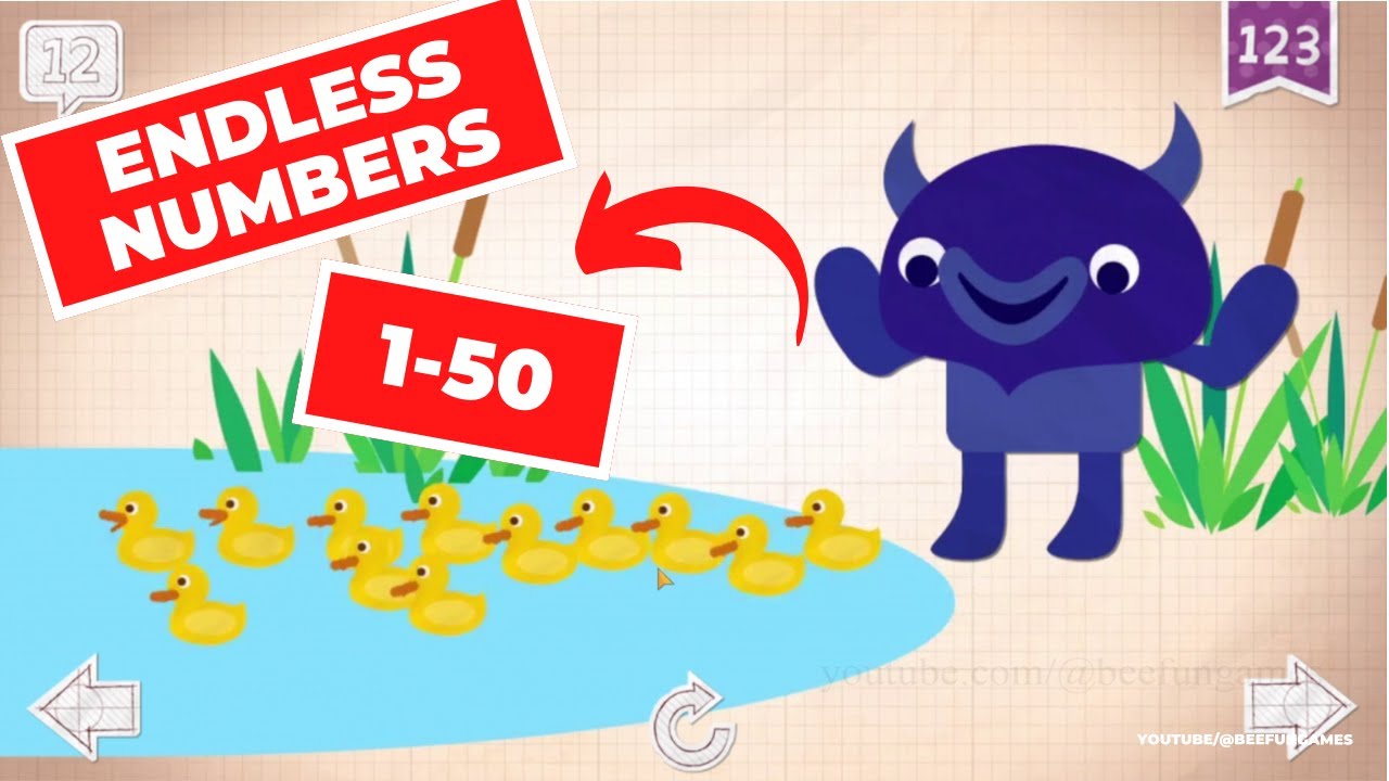 Endless Numbers All Numbers Gameplay Part 1 Learning Numbers with ...