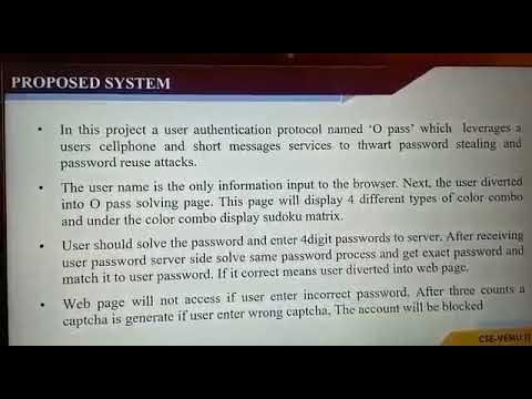 Authentication scheme for session passwords using color and captcha - YouTube