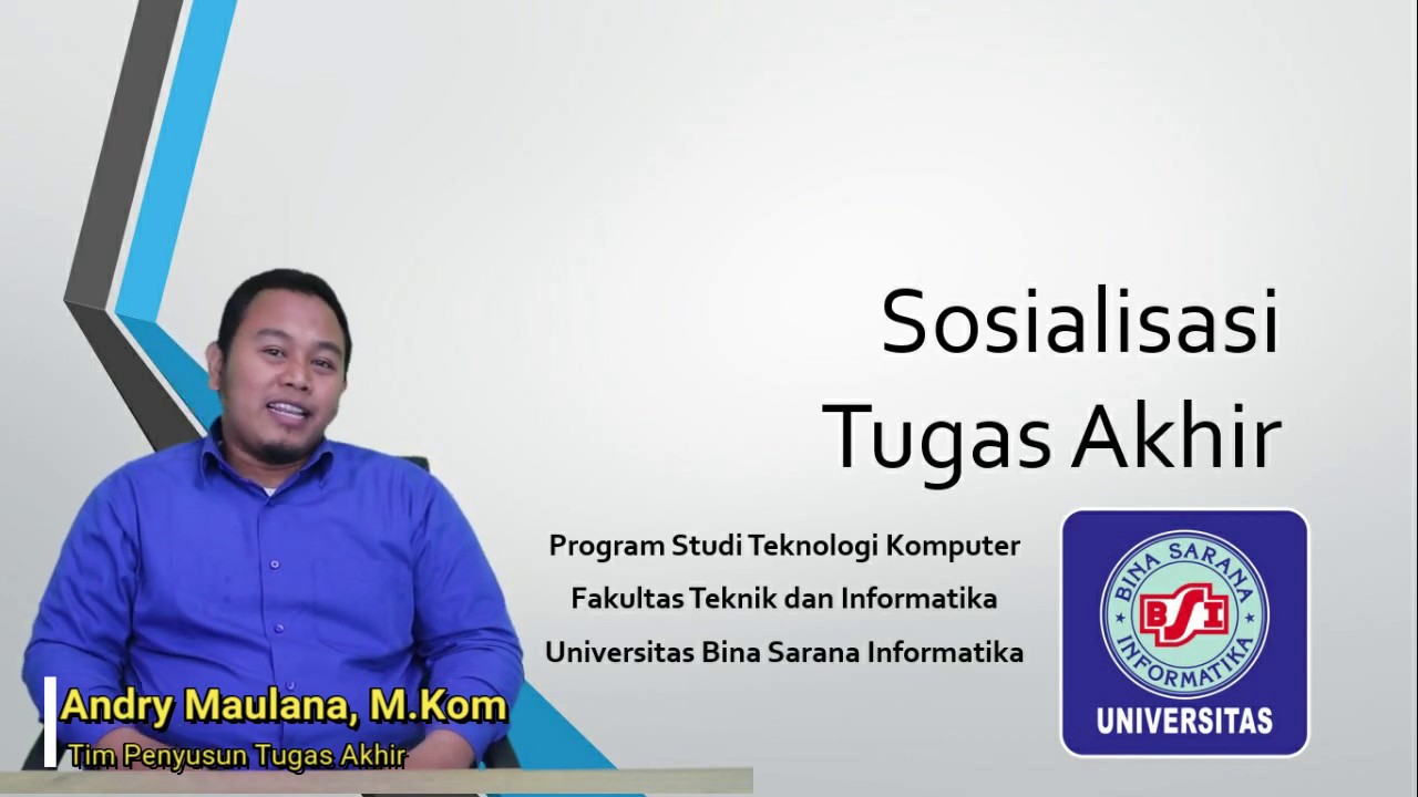 Sosialisasi Tugas Akhir Teknologi Komputer UBSI - YouTube