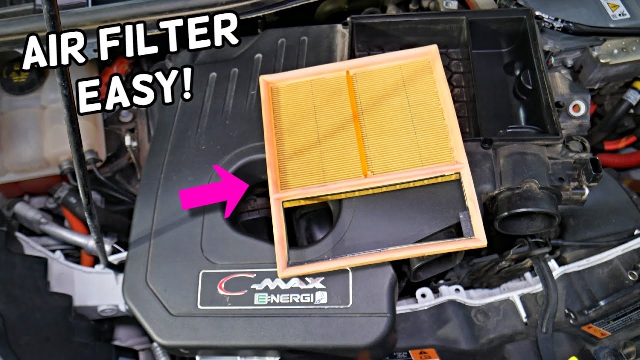ENGINE AIR FILTER REPLACEMENT REMOVAL FORD C-MAX FORD FUSION LINCOLN ...