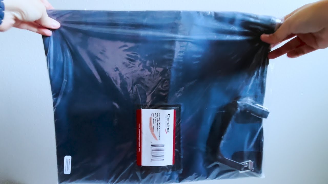 Cardinal bag supplies HIPAA Compliant Bag with Handles - YouTube
