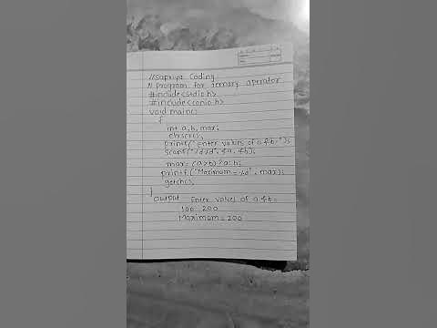 c language || ternary operator || find maximum of two numbers || supriya coding || shorts - YouTube