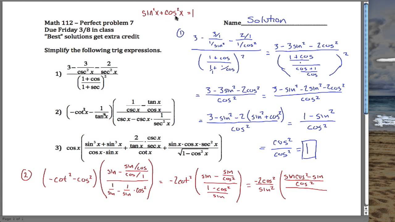 Crazy Trig Simplification Example - YouTube