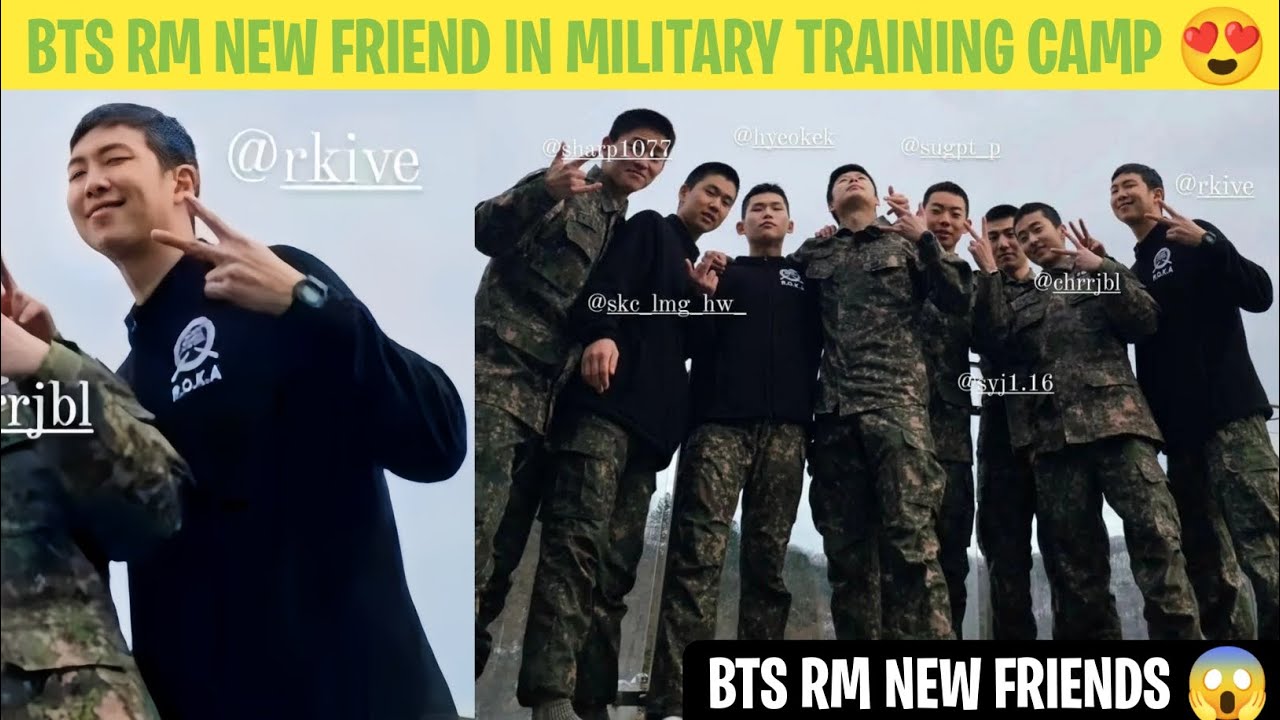 BTS Rm New Friend In Military Training Camp 😍 - YouTube