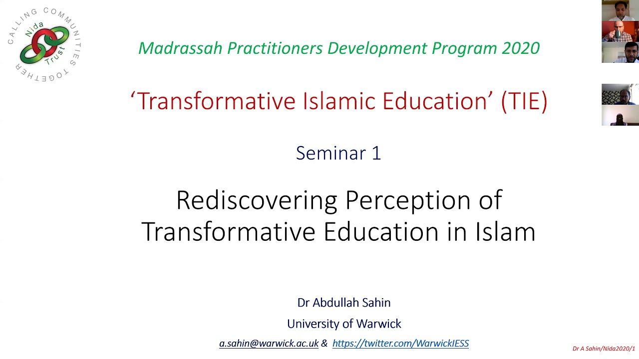 Rediscovering the Transformative Perception of Education in Islam (Dr ...