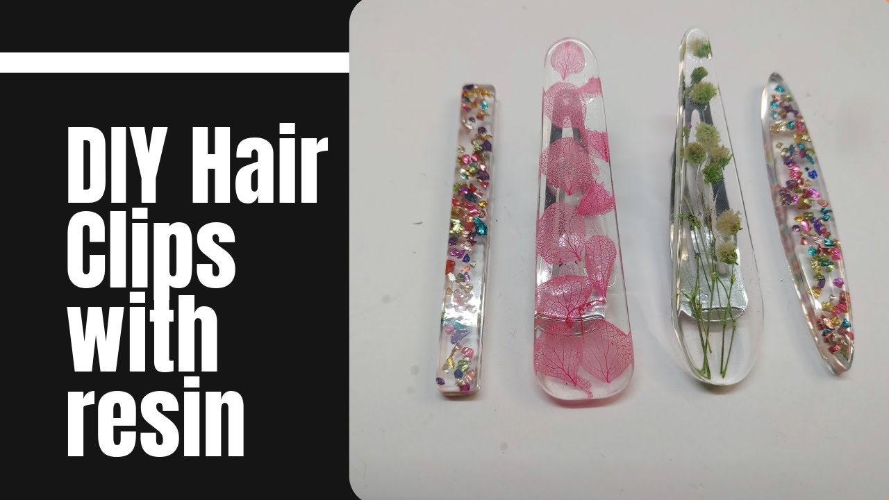DIY Hair Clips with Resin | Resin Hair Clips | Gilttery Resin | How to ...