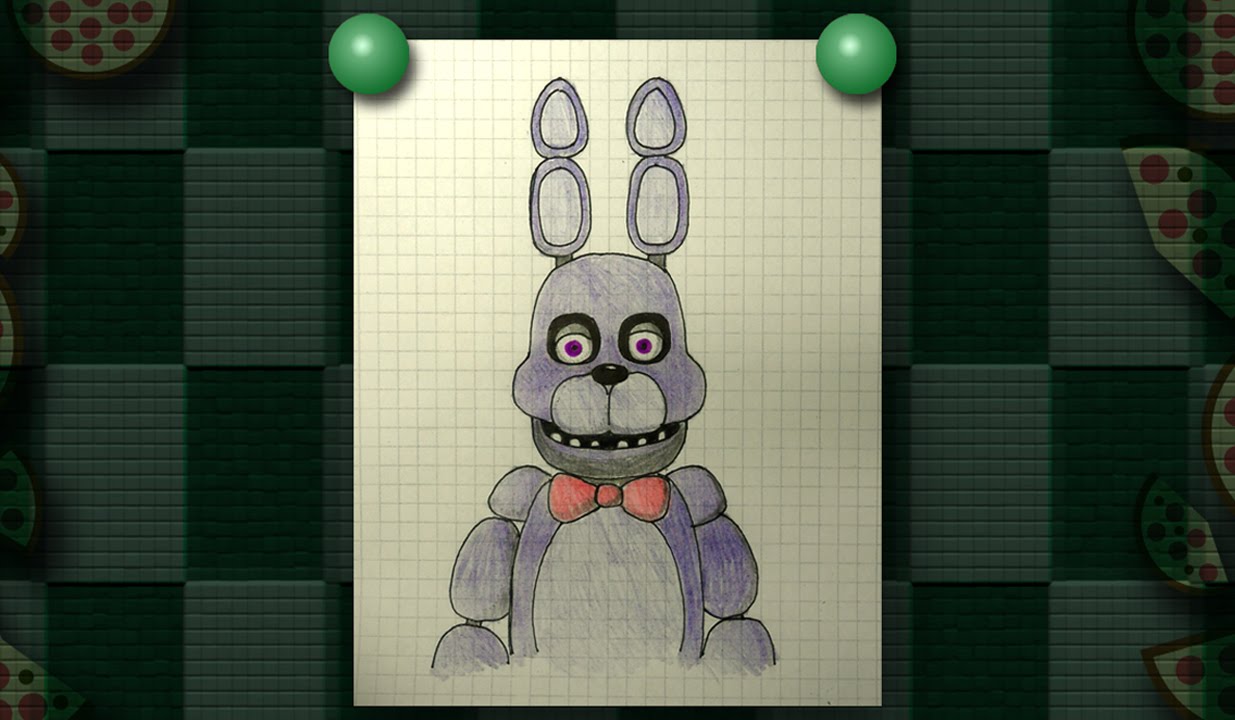 How to Draw Bonnie FNAF five nights at freddy's - YouTube