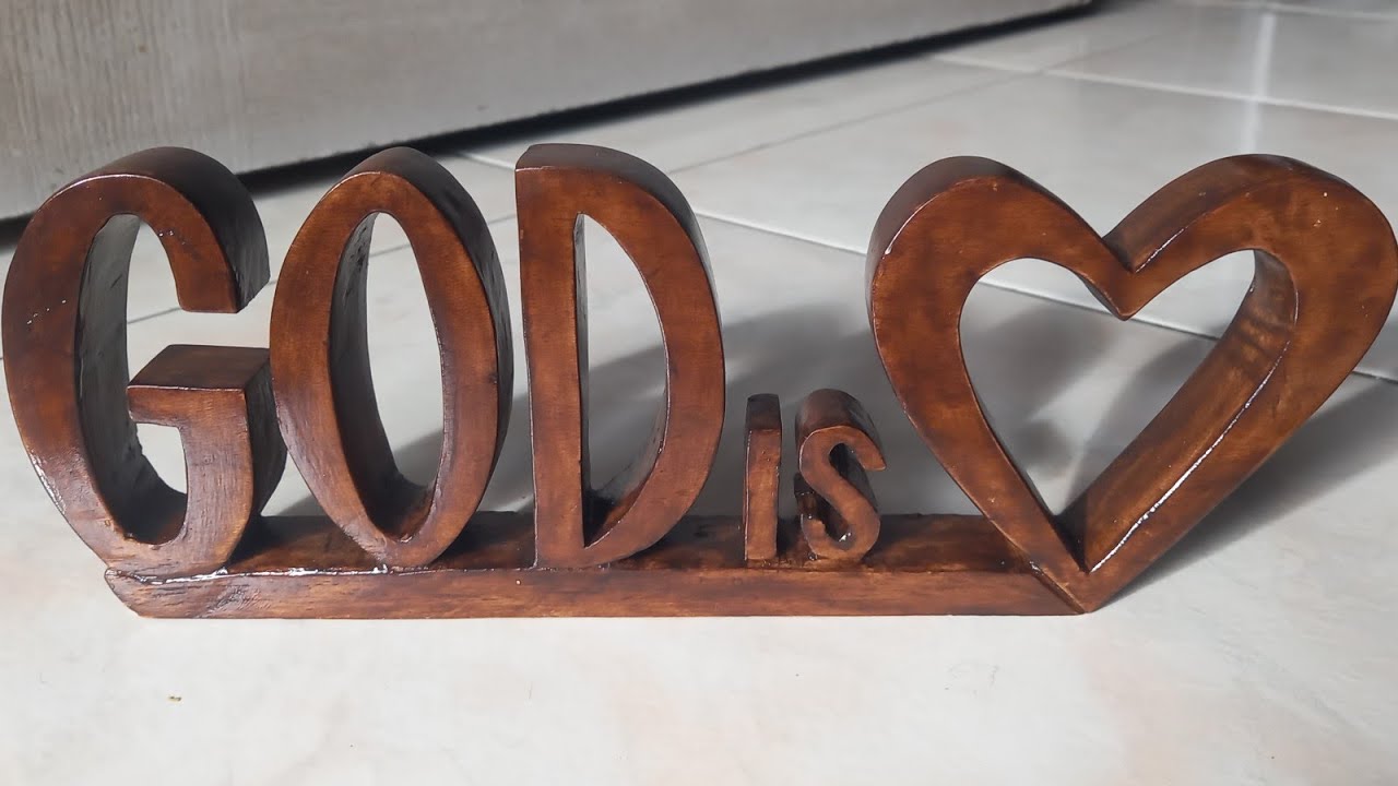 DIY Wood Craft God is Love || devdevs simple crafts - YouTube