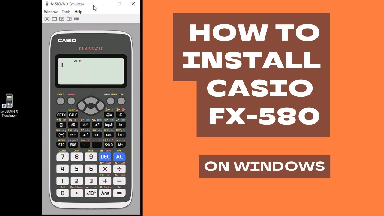 How to Install Casio FX580 Emulator on PC - Cài đặt giả lập Casio fx ...