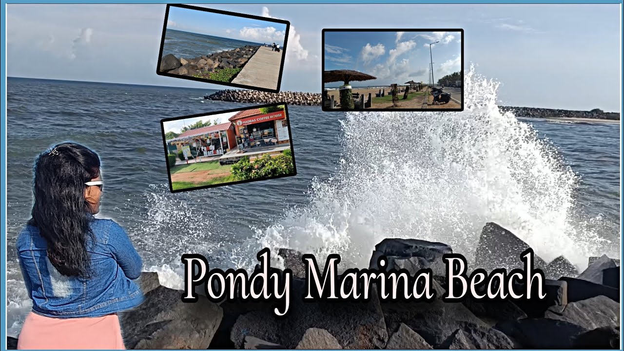 Pondy Marina Beach, Pondicherry/ White Sand Beach/ Uppalam Harbour ...