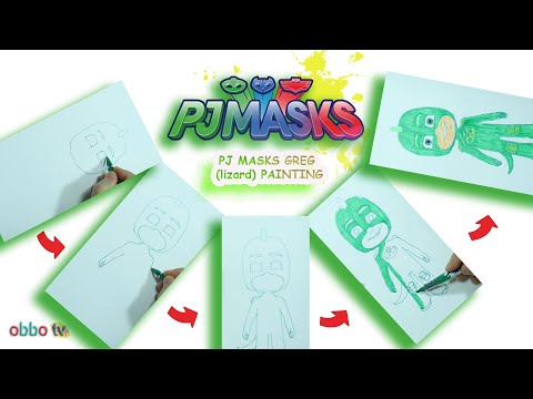 PJ MASKS GREG (lizard) PAINTING video