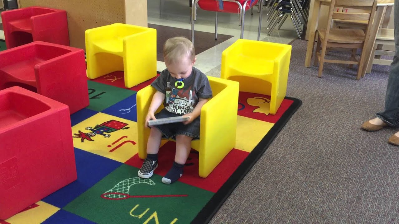 Evan exploring Mom's PPCD class room - YouTube