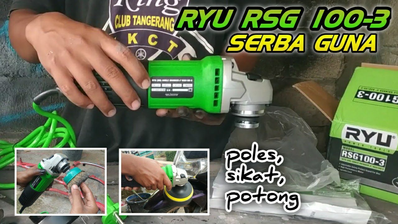 GERINDA RYU RSG100-3 POTONG, POLES, SIKAT , bisaaaa!!! // PONDOH CUSTOM ...