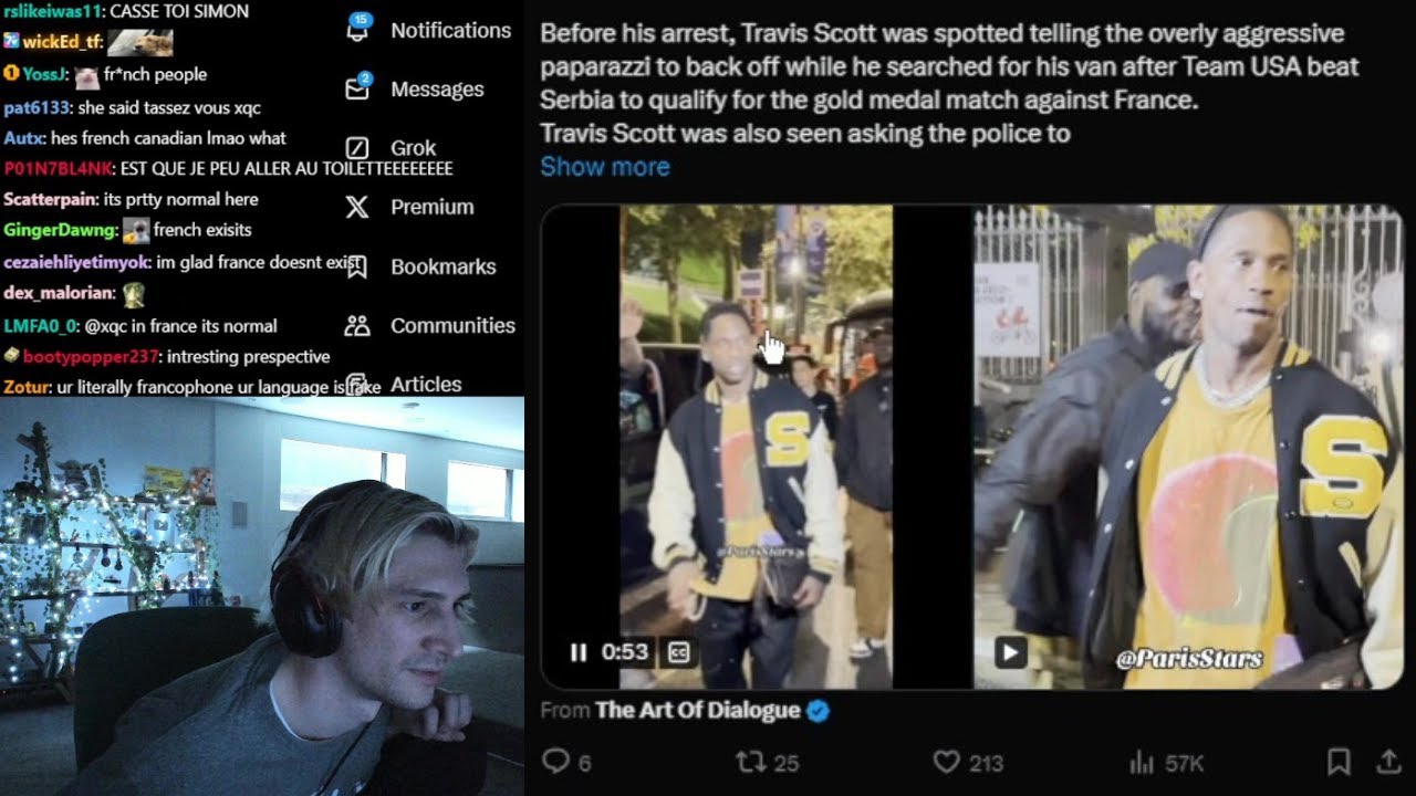 xQc Reacts to Aggressive Paparazzi annoying Travis Scott - YouTube