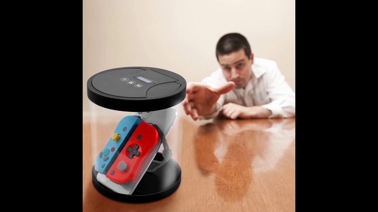 Time Locking Timer Container Storage Box See Thru Plastic Round Safe ...