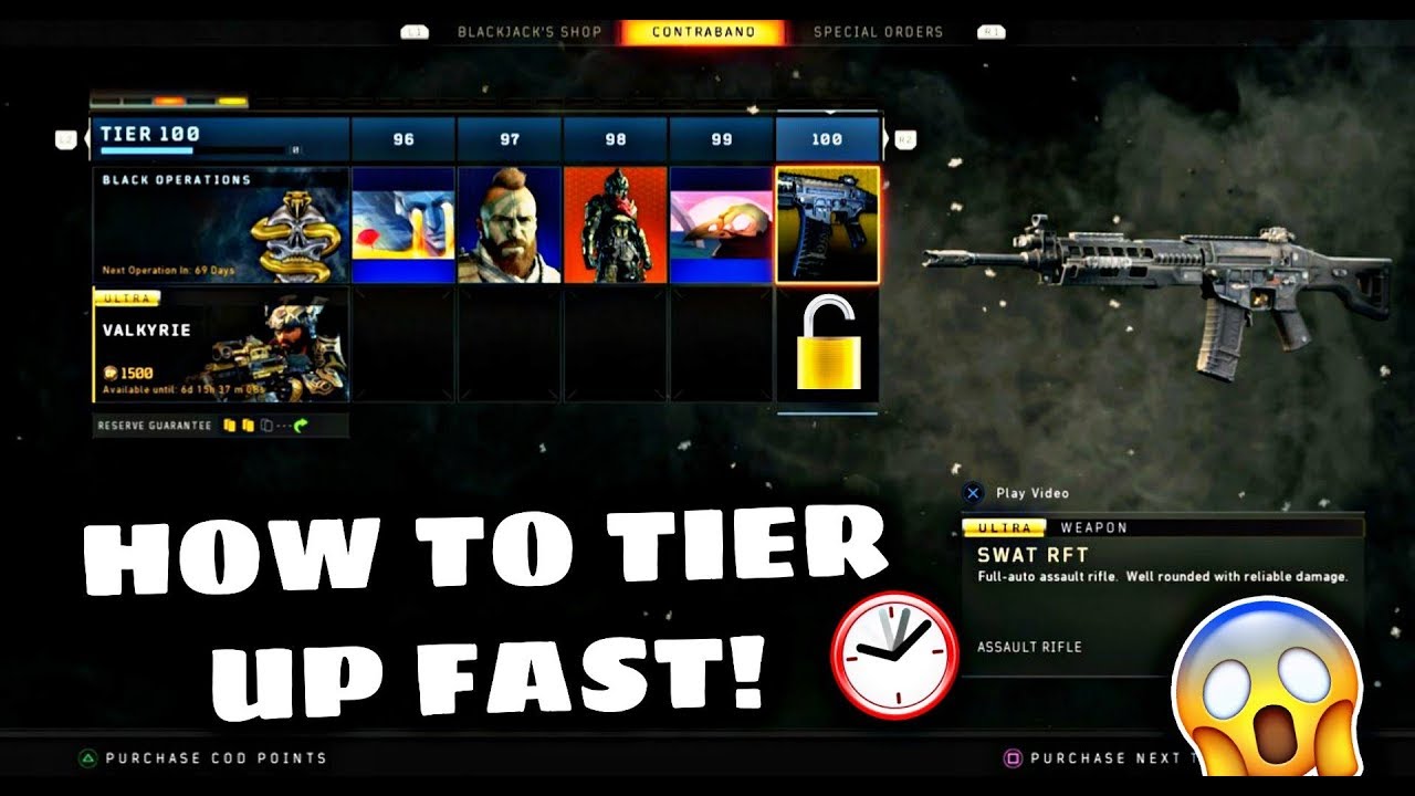 How To Tier Up Faster On Bo4! Contraband Absolute Zero (Update 1.09 ...