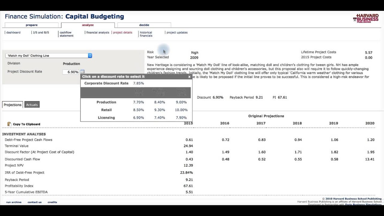 Capital Budgeting Simulation ZS - YouTube