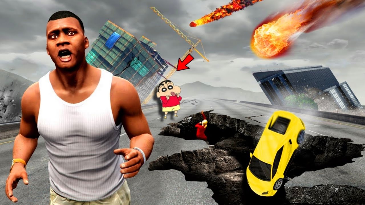 Mega Earthquake Tsunami Tornado Meteors Destroys Los Santos Gta 5