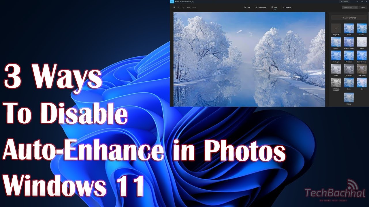 3 Ways to Disable Auto-Enhance in Photos on Windows 11 - YouTube