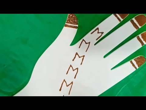 M Letter Mehndi designs | Simple M Letter Mehndi design| Arabic Mehndi ...