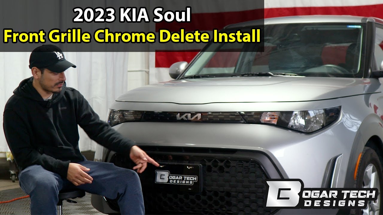 KIA Soul 2023-2025 Front Grille Chrome Delete Install - YouTube