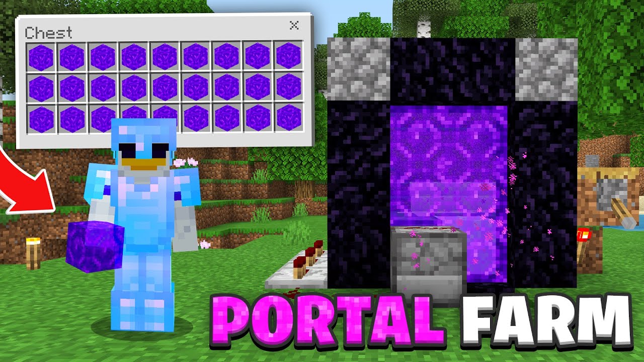 This Farm Gives You INFINITE Portal Blocks in Minecraft... (Game ...