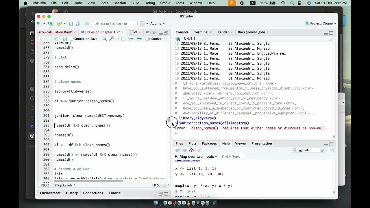 import data frame, rename a dataframe, rename a column - YouTube