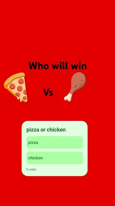 pizza vs chicken!😏 - YouTube