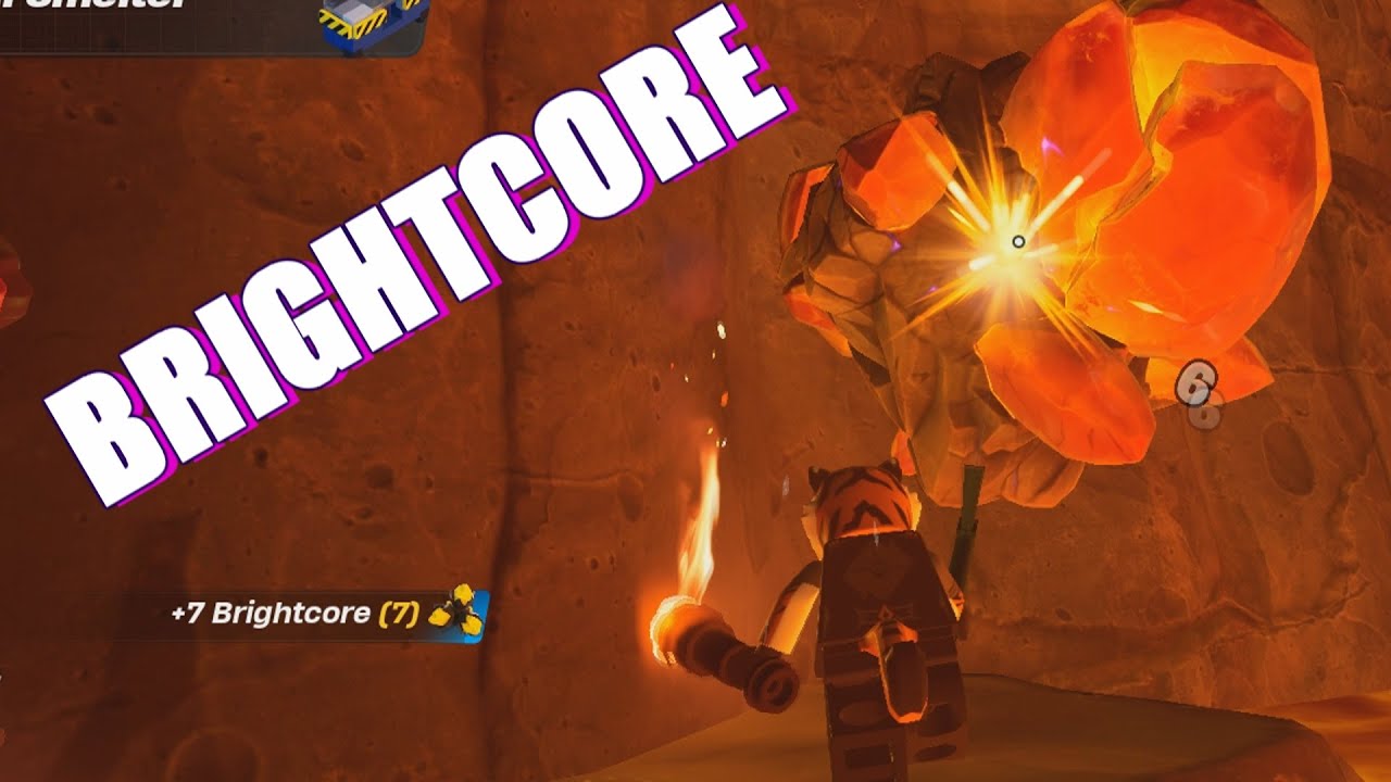 Where to find BRIGHTCORE in LEGO FORTNITE - YouTube