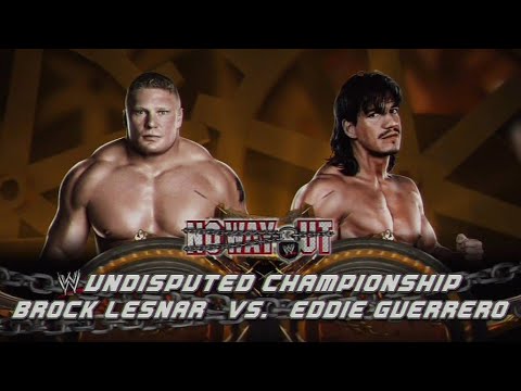 Brock lesnar vs eddie guerrero no way out 2004 highlights - YouTube