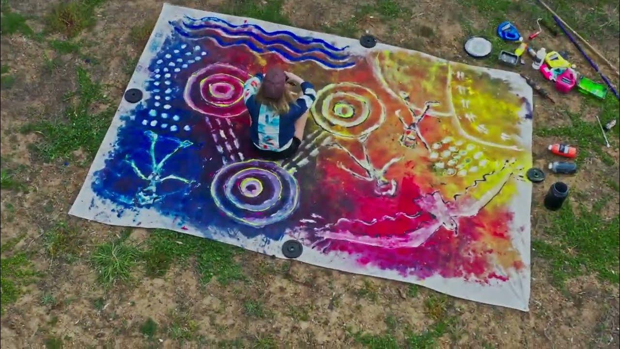Painting my aboriginal connection to country in large scale visual art ...