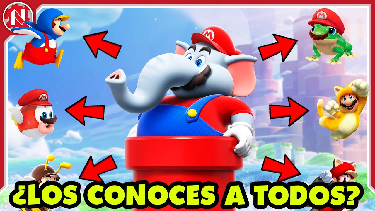 TODOS los POWER UPS de ANIMALES de Super Mario - YouTube