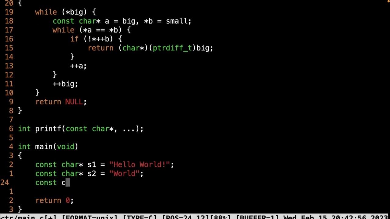 Asmr Programming Writing My Own Strstr In C Youtube