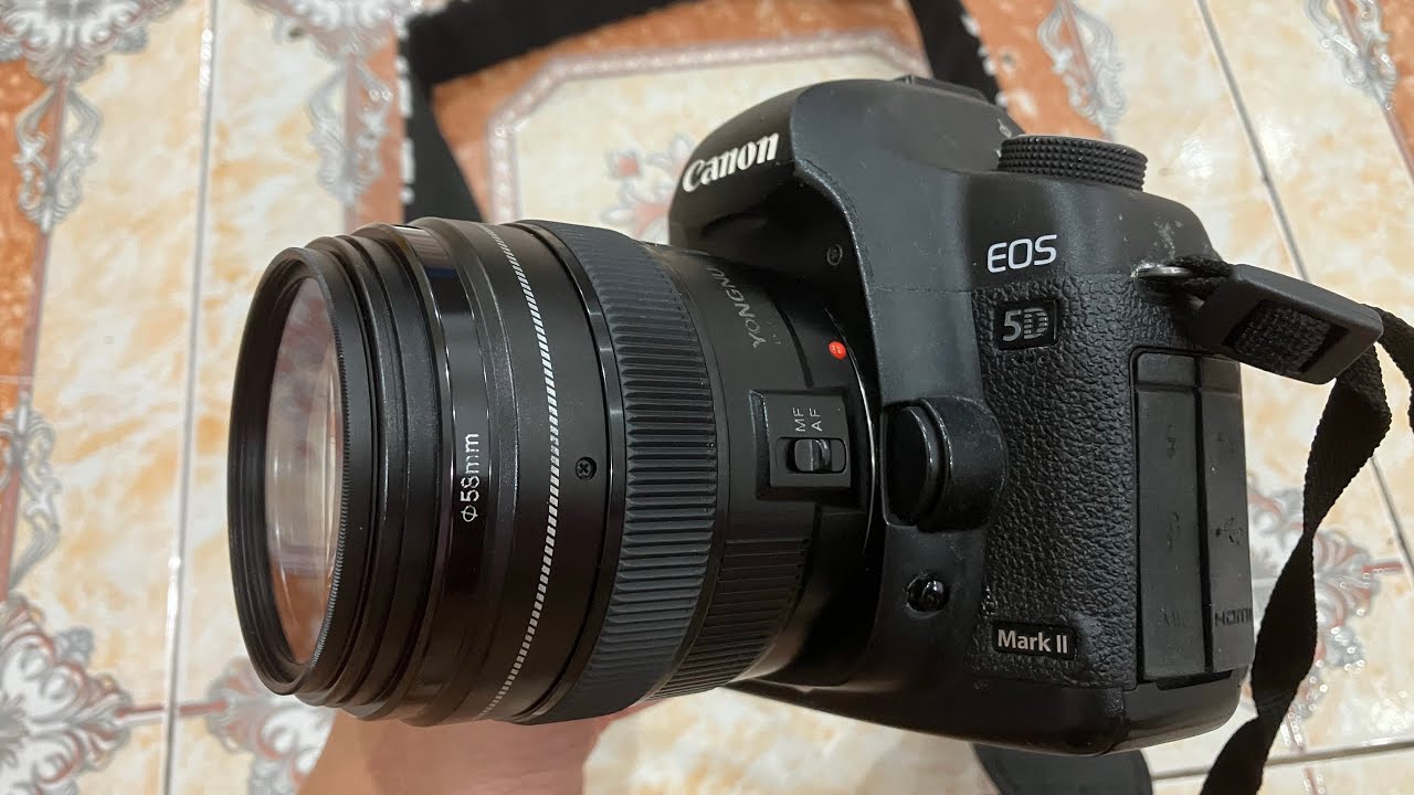 Máy ảnh Fullframe Canon 5D2 + ống kính younou 100 f2 chụp chân dung xoá phông giá 7.500.000 đồng ...